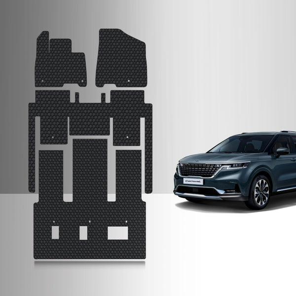 CUSTOM FIT FOR KIA Carnival 2024 1st Row 2nd Row 3rd Row Mats (7 Seate ...