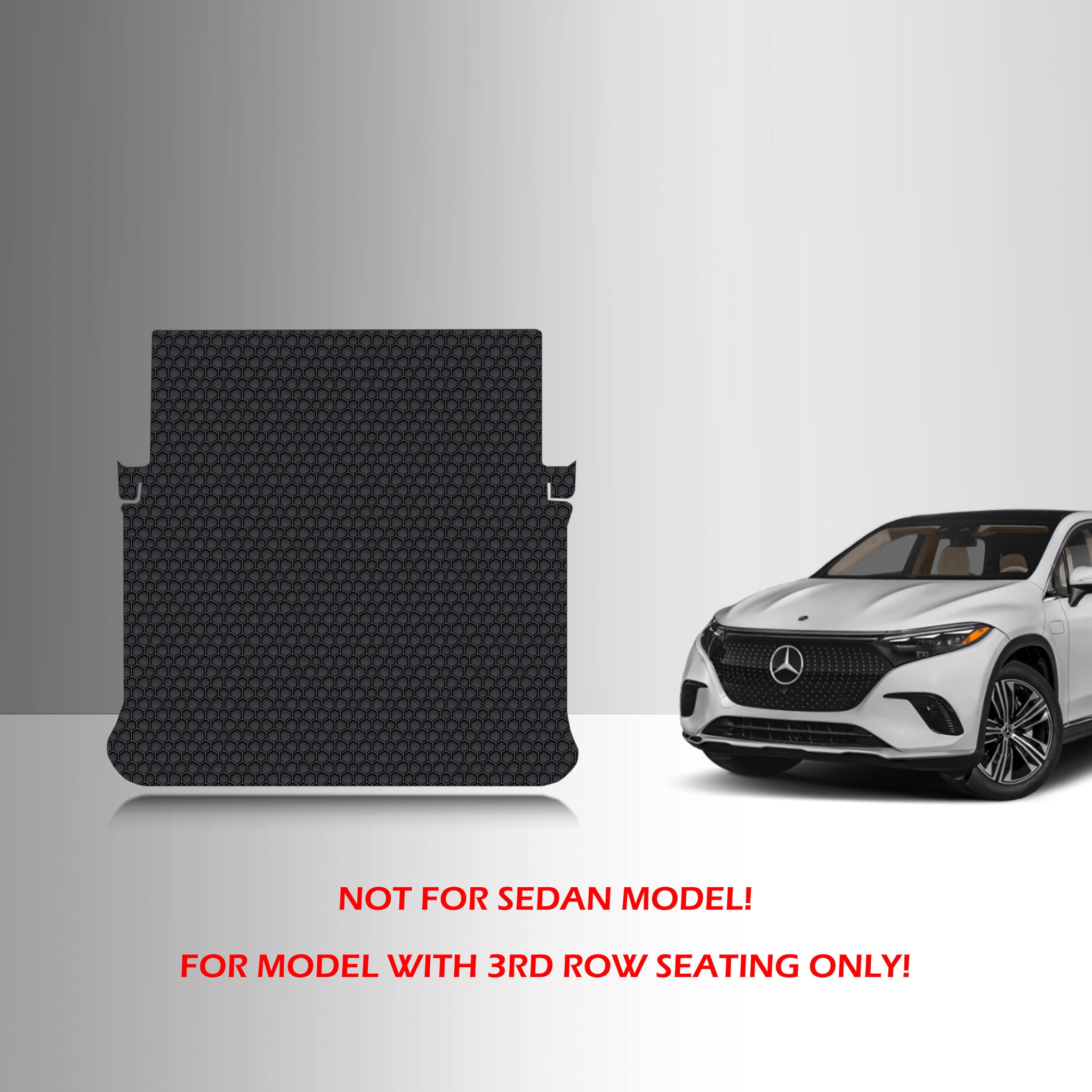 CUSTOM FIT FOR MERCEDES-BENZ EQS SUV 450+ 2026 Cargo Mat When 3rd Row ...
